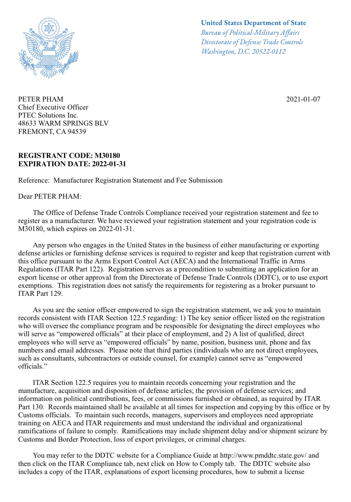 Certifications / Credentials - PTEC Solutions Inc